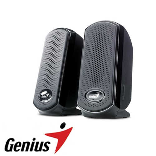 רמקולים SP-U110 2.0 Genius שחורים USB+PL - אייבורי מחשבים וסלולר