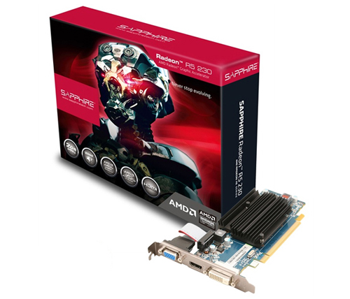 כרטיס מסך Sapphire AMD Radeon R5 230 2GB GDDR3 - אייבורי מחשבים וסלולר