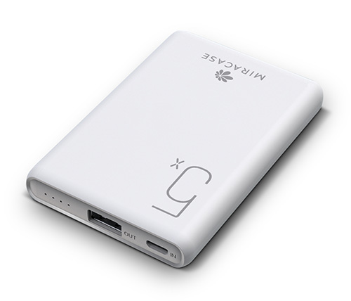 סוללת גיבוי נטענת Miracase MPBM5000 5000mAh בצבע לבן - אייבורי מחשבים וסלולר