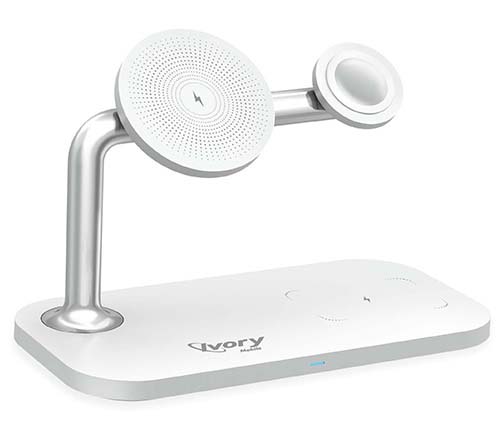 מציאון - מטען אלחוטי מוחדש 3 ב 1 למוצרי אפל Ivory Mobile דגם C3WH ...