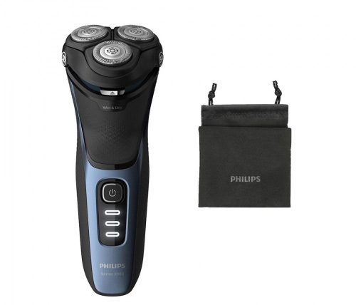 מכונת גילוח נטענת S3232 Philips הכולל טרימר לפאות בצבע שחור - אייבורי ...