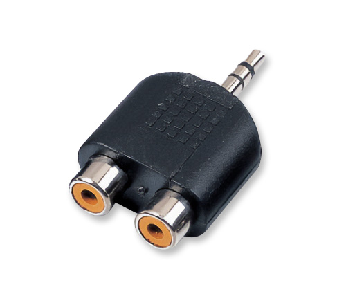 מתאם אודיו מפצל 3.5 AUX PL זכר ל RCAx2 נקבה ARCNET - אייבורי מחשבים וסלולר