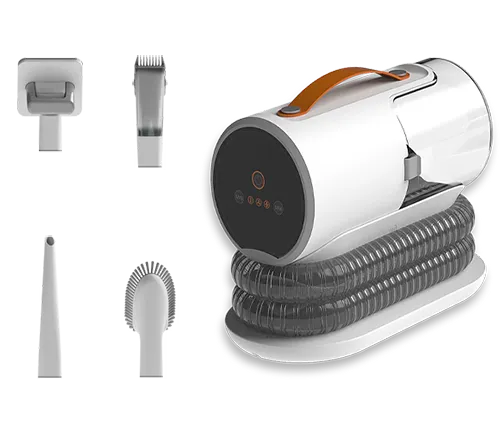 שואב לחיות Airrobo PG100 עם ערכת טיפוח לניקוי פרווה כולל קוצץ שיער ...