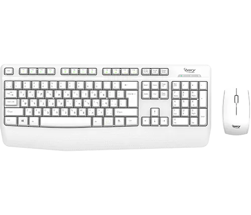 סט אלחוטי מקלדת ועכבר ארגונומיים Ivory Peripherals S330 עברית ואנגלית בצבע לבן - אייבורי מחשבים ...