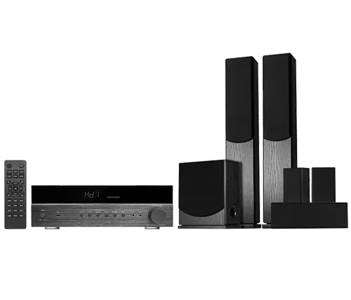 מערכת קולנוע ביתית HYPERSOUND 440W RMS 5.1 כולל רסיבר ושלט אלחוטי ...