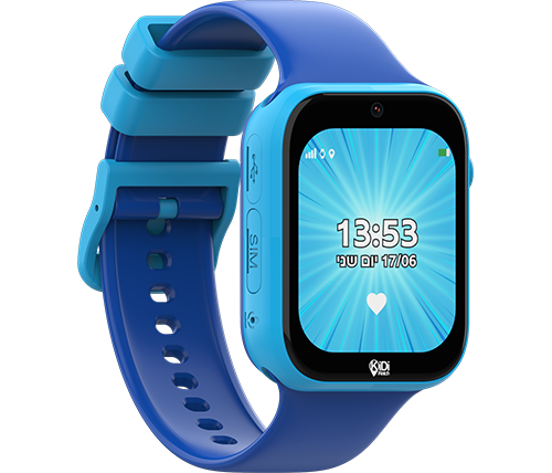 שעון חכם לילדים KidiWatch KIDI BASIC PLUS בצבע כחול - אייבורי מחשבים וסלולר